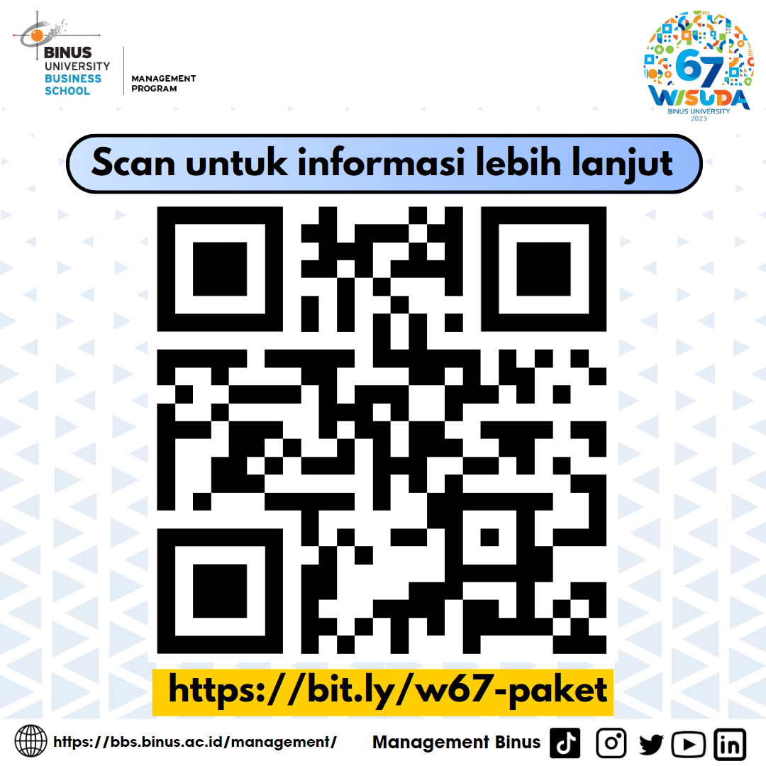 PENGUMUMAN : Wisuda Angkatan 67 – BINUS University – Management